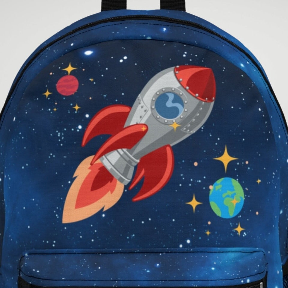 Spaceship backpack. planets, solar system. Personalized Back to School ...