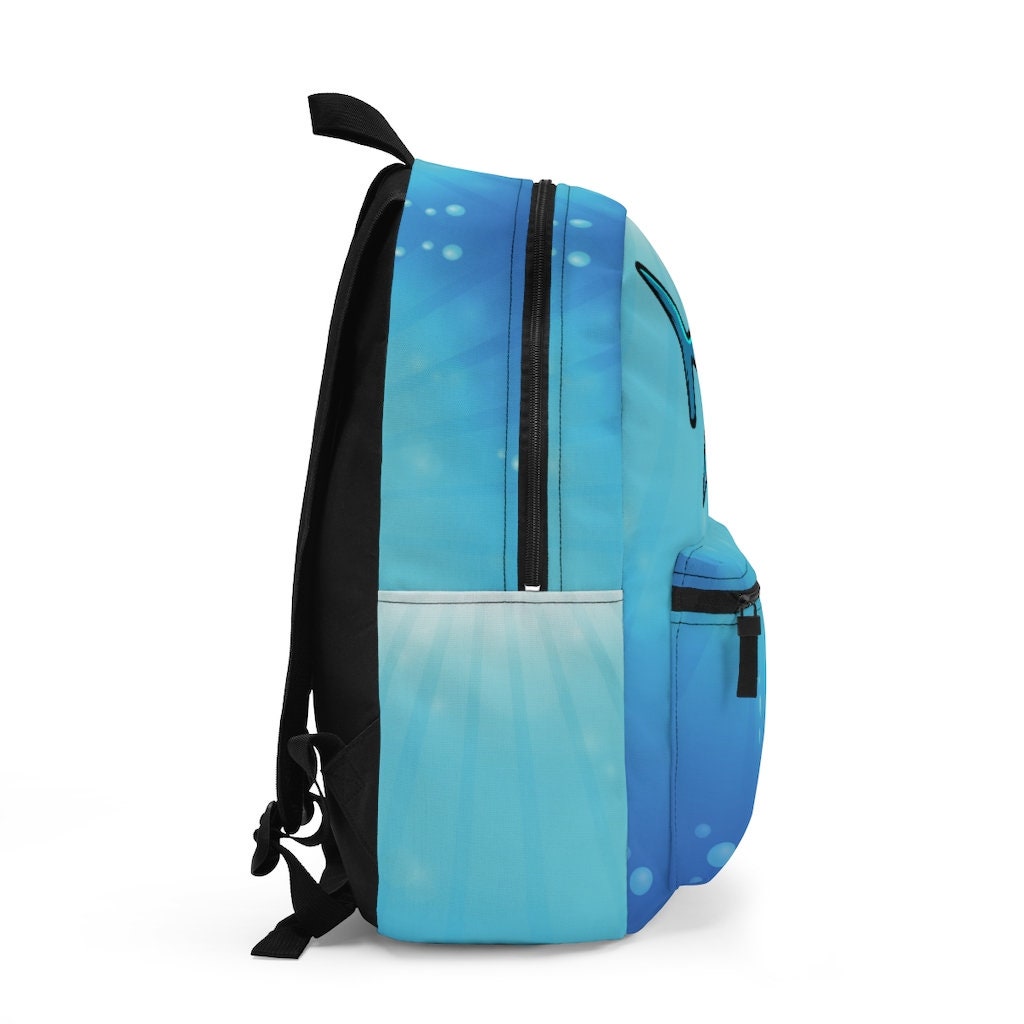 Shark Backpack, Blue School Bag. Personalized Backpack 18" X 13" X 5 ...