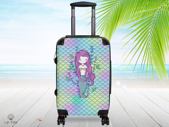 Mermaid Suitcase. Personalized Custom Luggage in 3 Sizes. - Etsy