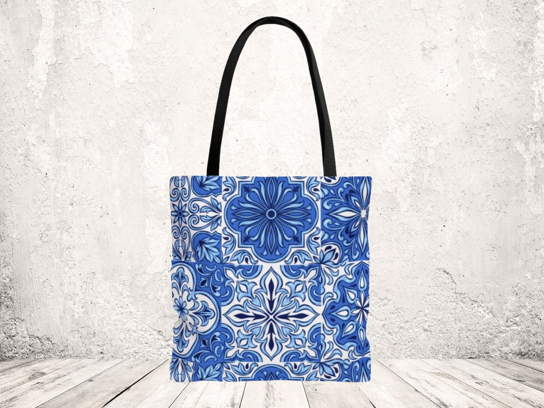 Lisbon Tile Design Tote Bag in 3 Sizes. - Etsy