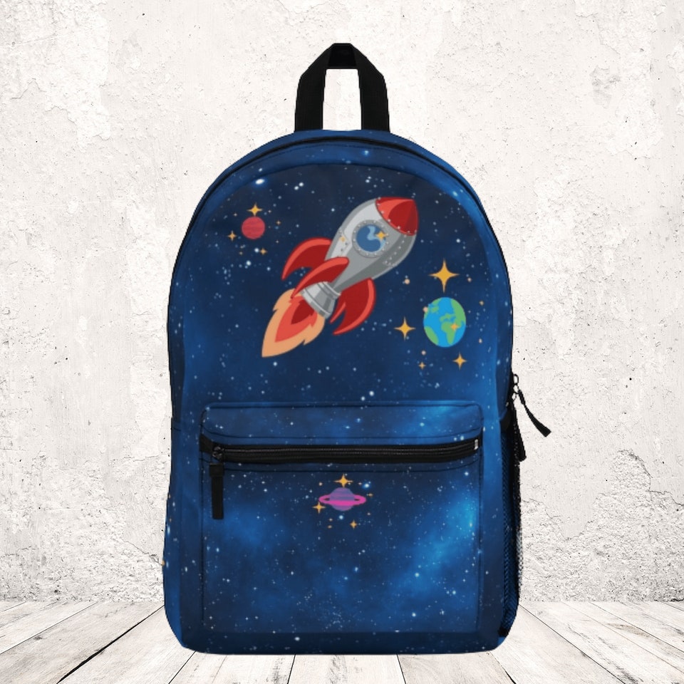 Spaceship backpack. planets, solar system. Personalized Back to School ...
