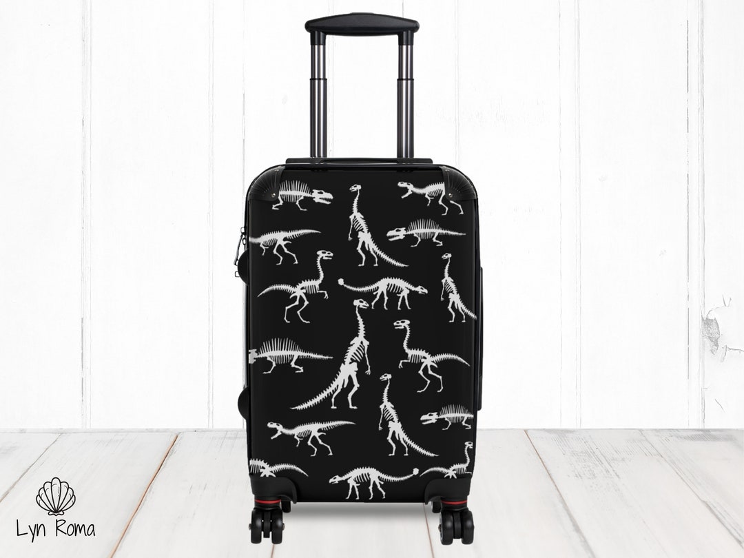 Dinosaur Skeleton Suitcase. Personalized Custom Luggage in 3 Sizes ...
