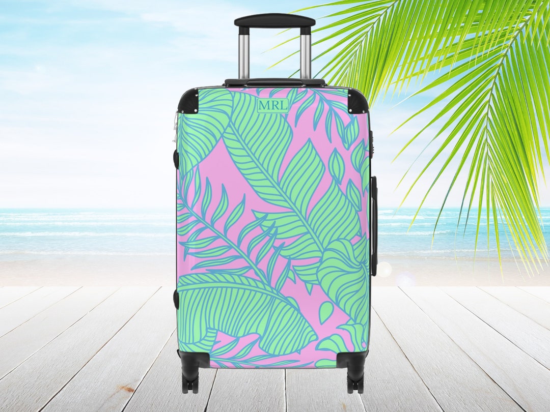 Palm Tree Suitcase. Available in 3 Sizes. Carry on Size is 22" X 14" X ...