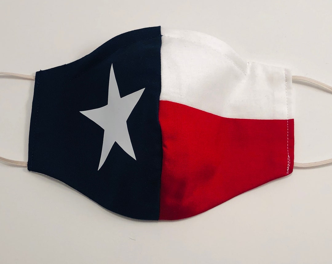 Texas State Flag Face Mask-fitted Face Mask-nose Wire-filter Pocket ...