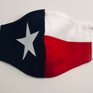 Texas State Flag Face Mask-fitted Face Mask-nose Wire-filter Pocket ...