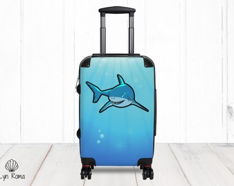 Shark Suitcase - Etsy
