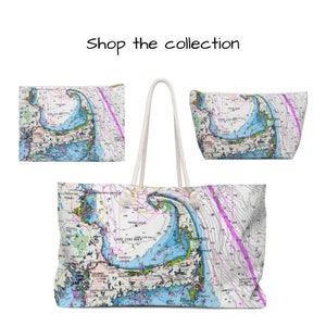 Cape Cod Bag Nautical Map. Accessory Pouch W T-bottom in 2 Sizes. - Etsy