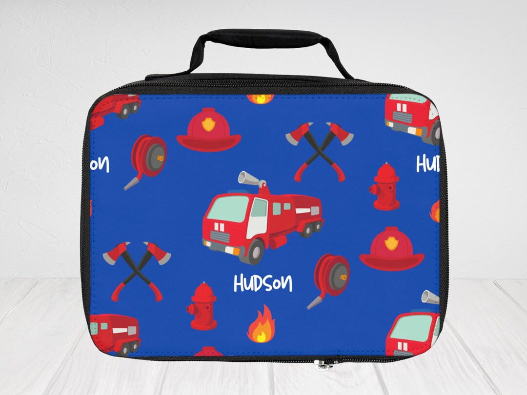 Personalized Firefighter Lunch Bag: Insulated Kids School Picnic Bag ...