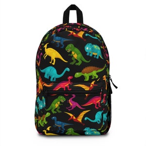 Dinosaur Backpack in Blue, Red Green and Black. Personalized Backpack ...