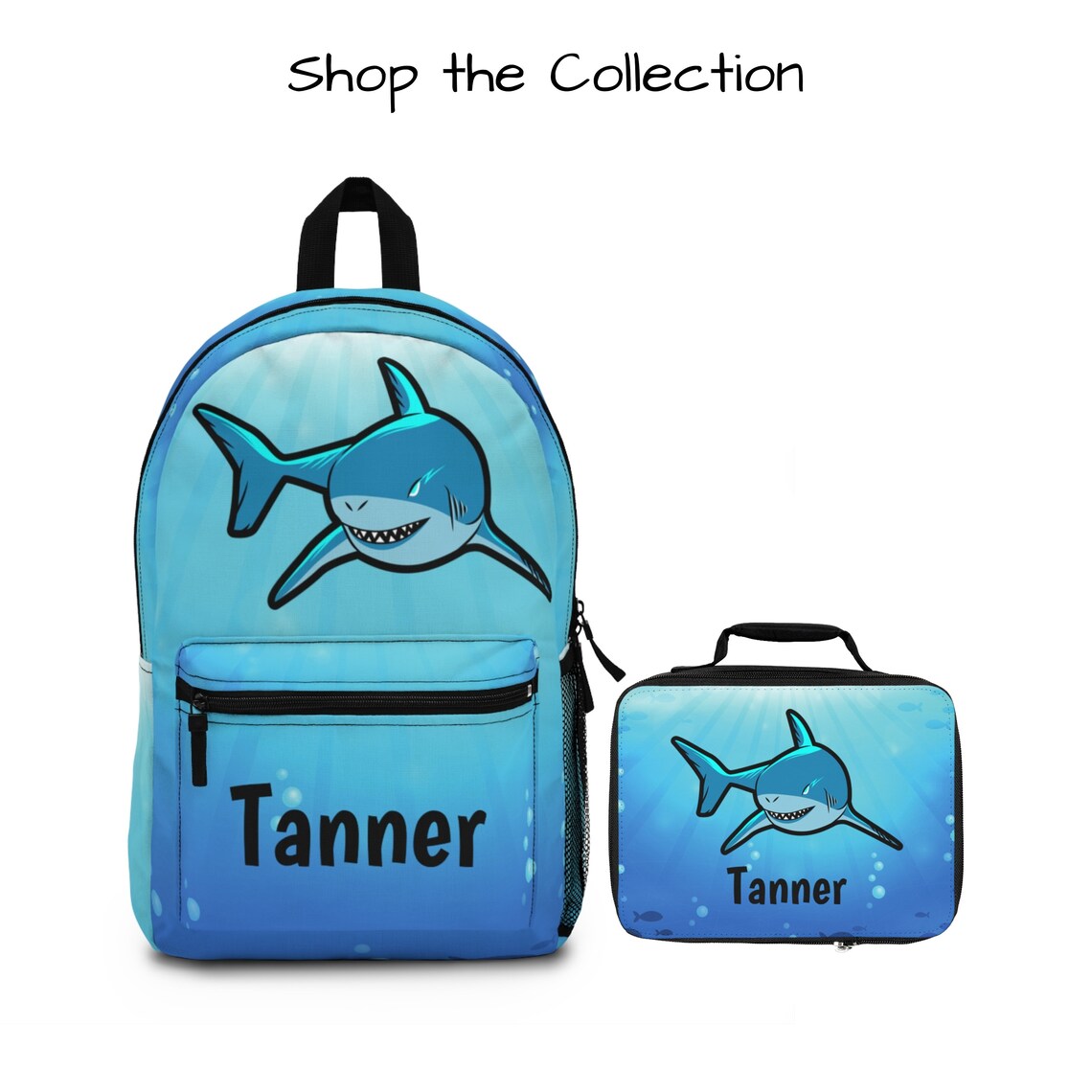 Shark Backpack Blue School Bag. Personalized Backpack - Etsy