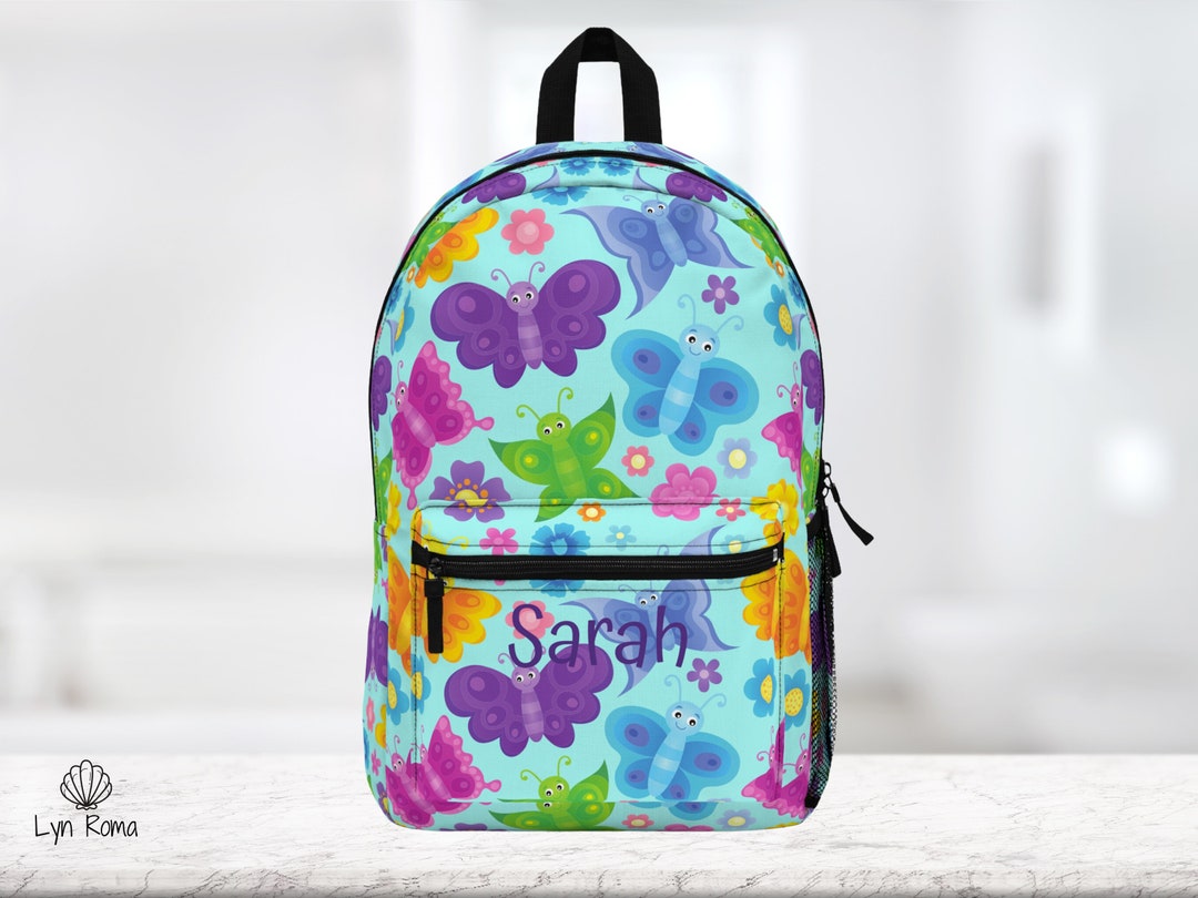Butterfly Backpack in Purple and Blue. Personalized Backpack 18" X 13 ...
