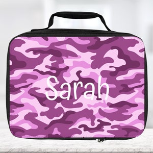 Pink Camouflage Lunch Box. Can Be Personalized. 10" X 7.5" X 3". - Etsy