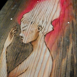 Pyrpgraphy, Wood Burning Image Wall Art on Reclaimed Wood - Etsy