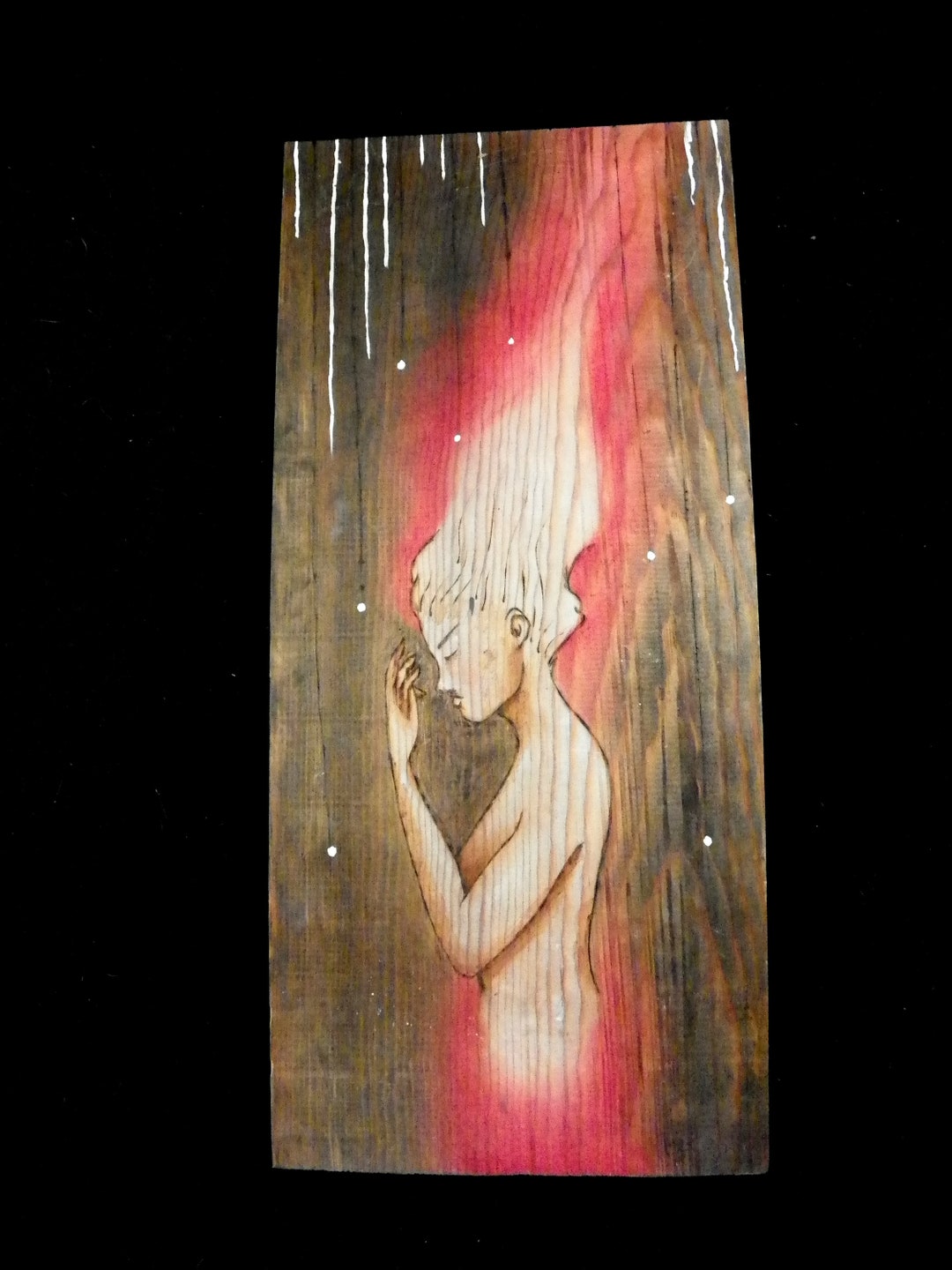 Pyrpgraphy, Wood Burning Image Wall Art on Reclaimed Wood - Etsy