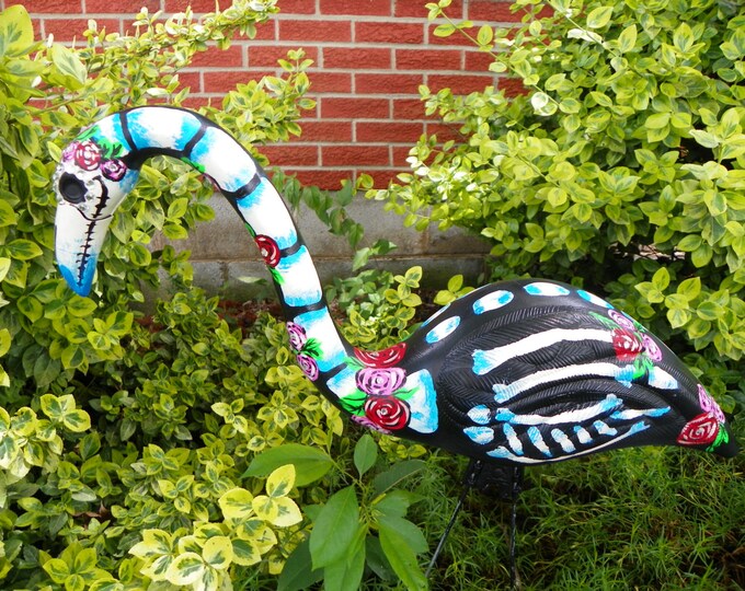 Day of the Dead Flamingo - Etsy