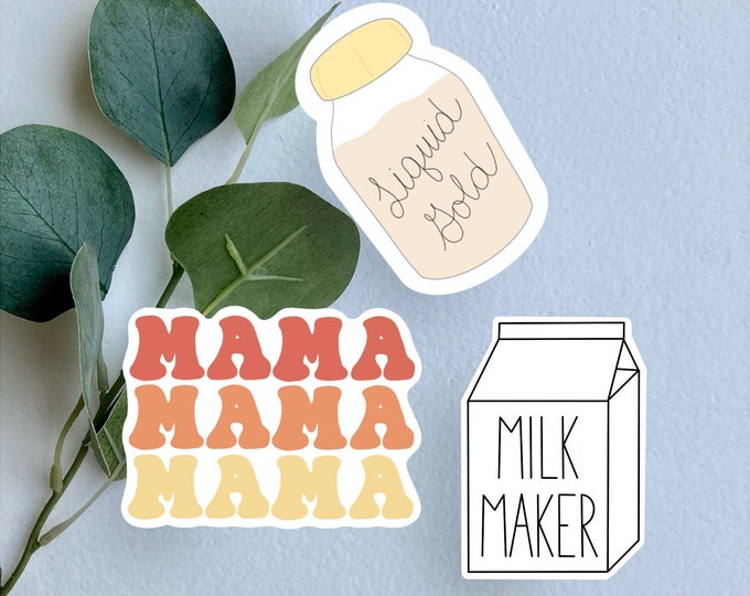 Breastfeeding Vinyl Sticker 3 Pack, Mama Sticker Bundle, Nursing Mom ...
