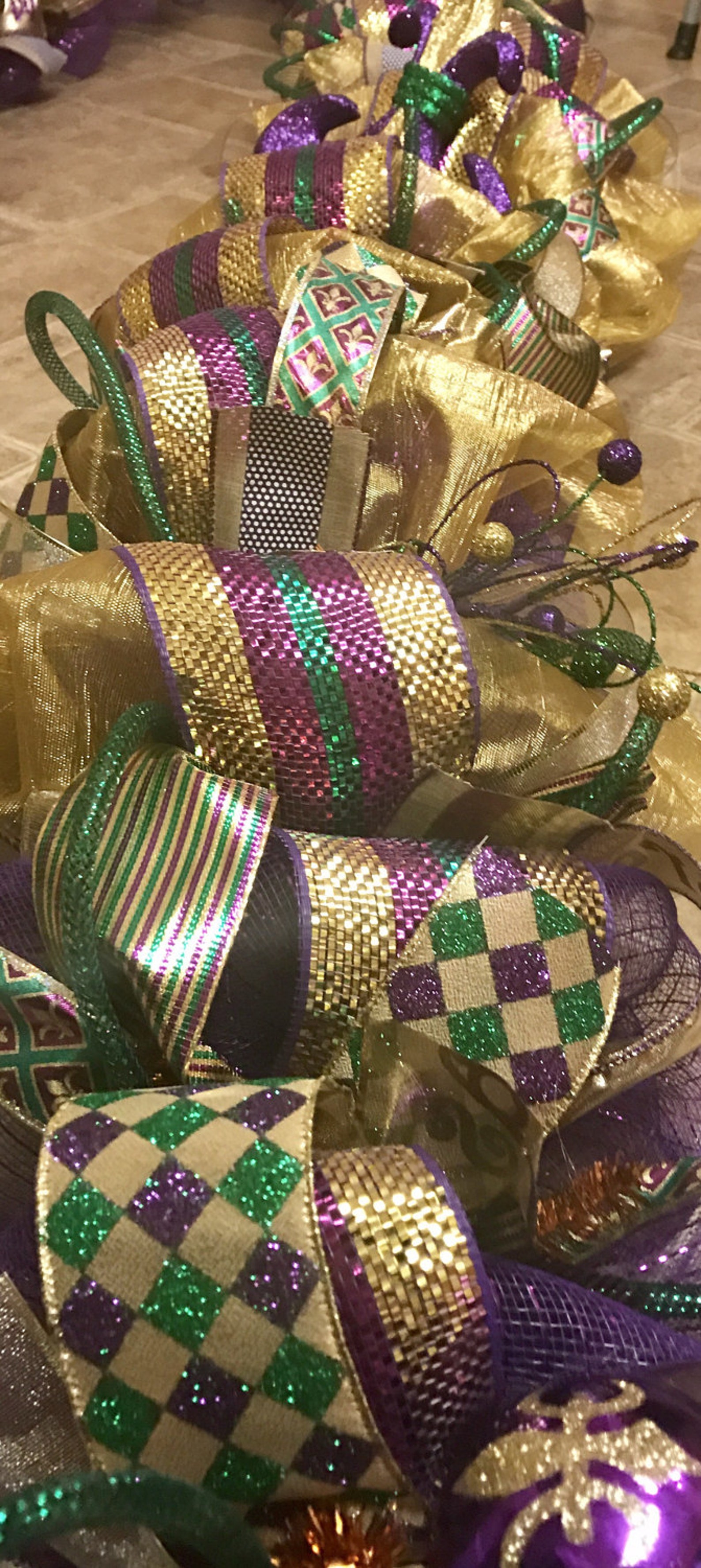 Mardi Gras Garland Mardi Gras Decor Fat Tuesday Decor - Etsy