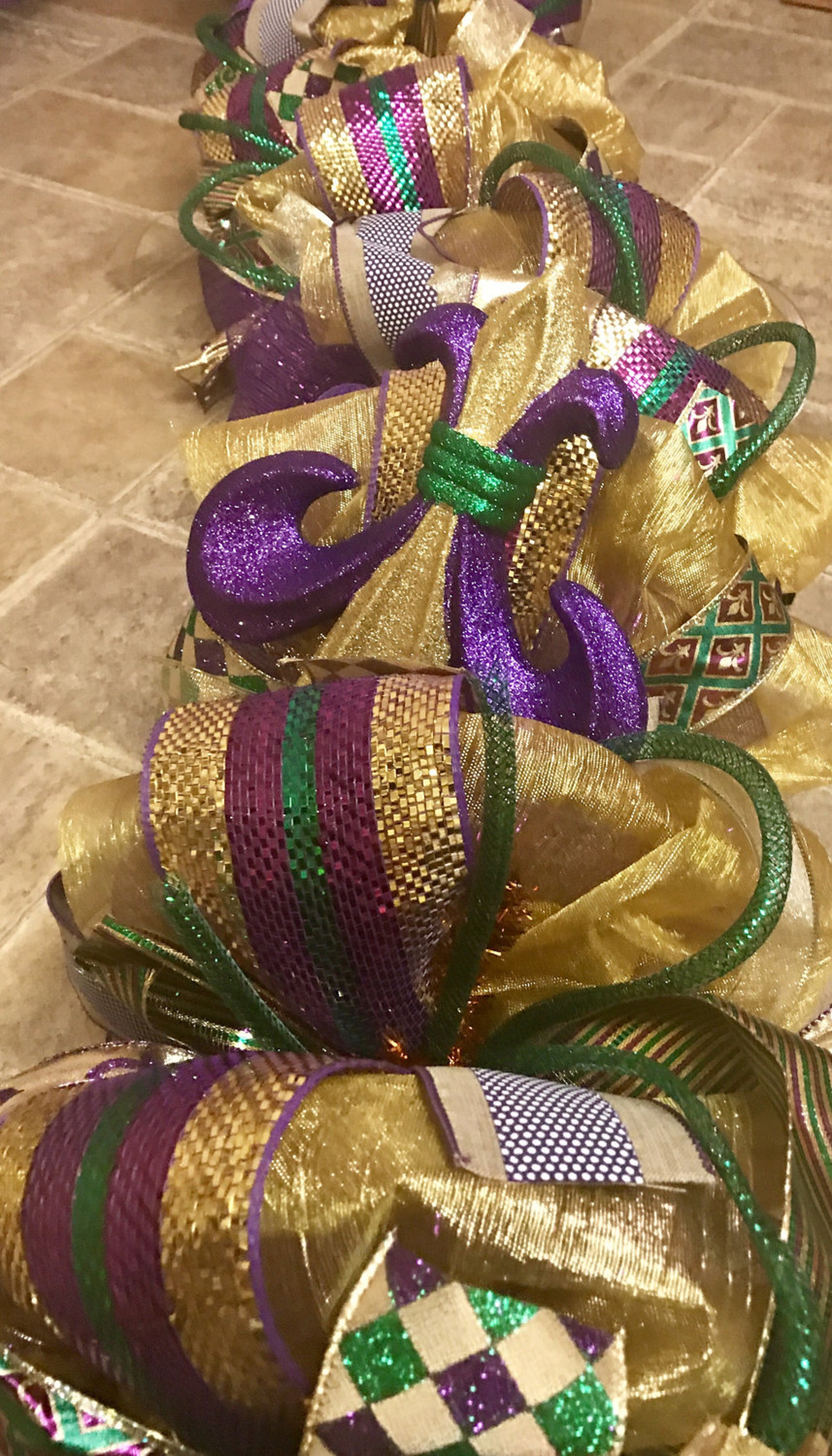 Mardi Gras Garland Mardi Gras Decor Fat Tuesday Decor - Etsy