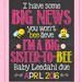 Big Sister Pregnancy Announcement Chalkboard Big Sister to - Etsy