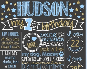 Chevron Pink and Teal and Yellow First Birthday Chalkboard - Etsy