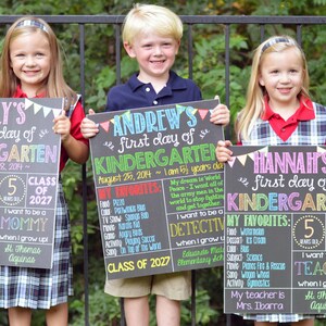 First Day of School Chalkboard Poster First Day of | Etsy