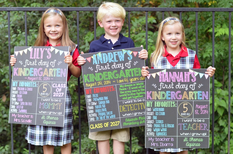 First Day of School Chalkboard Poster First Day of | Etsy