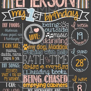 Boho Theme Birthday Chalkboard Poster Birthday Board - Etsy