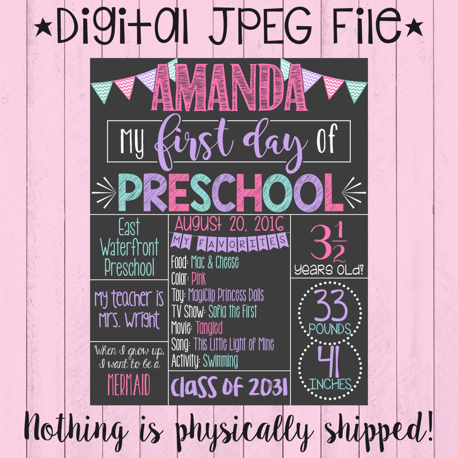 First Day of School Chalkboard Poster First Day of | Etsy