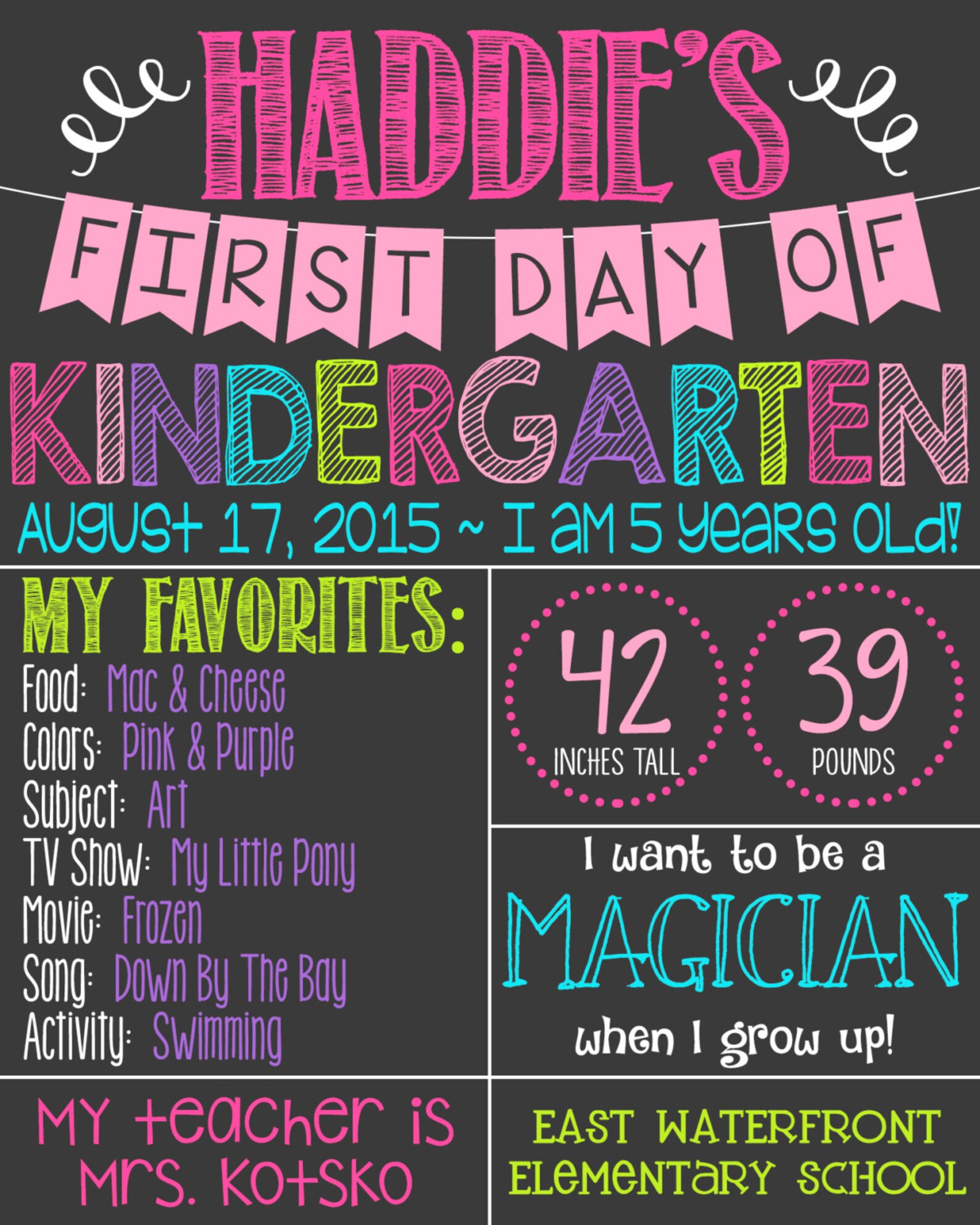 First Day of School Chalkboard Poster Printable First Day of - Etsy