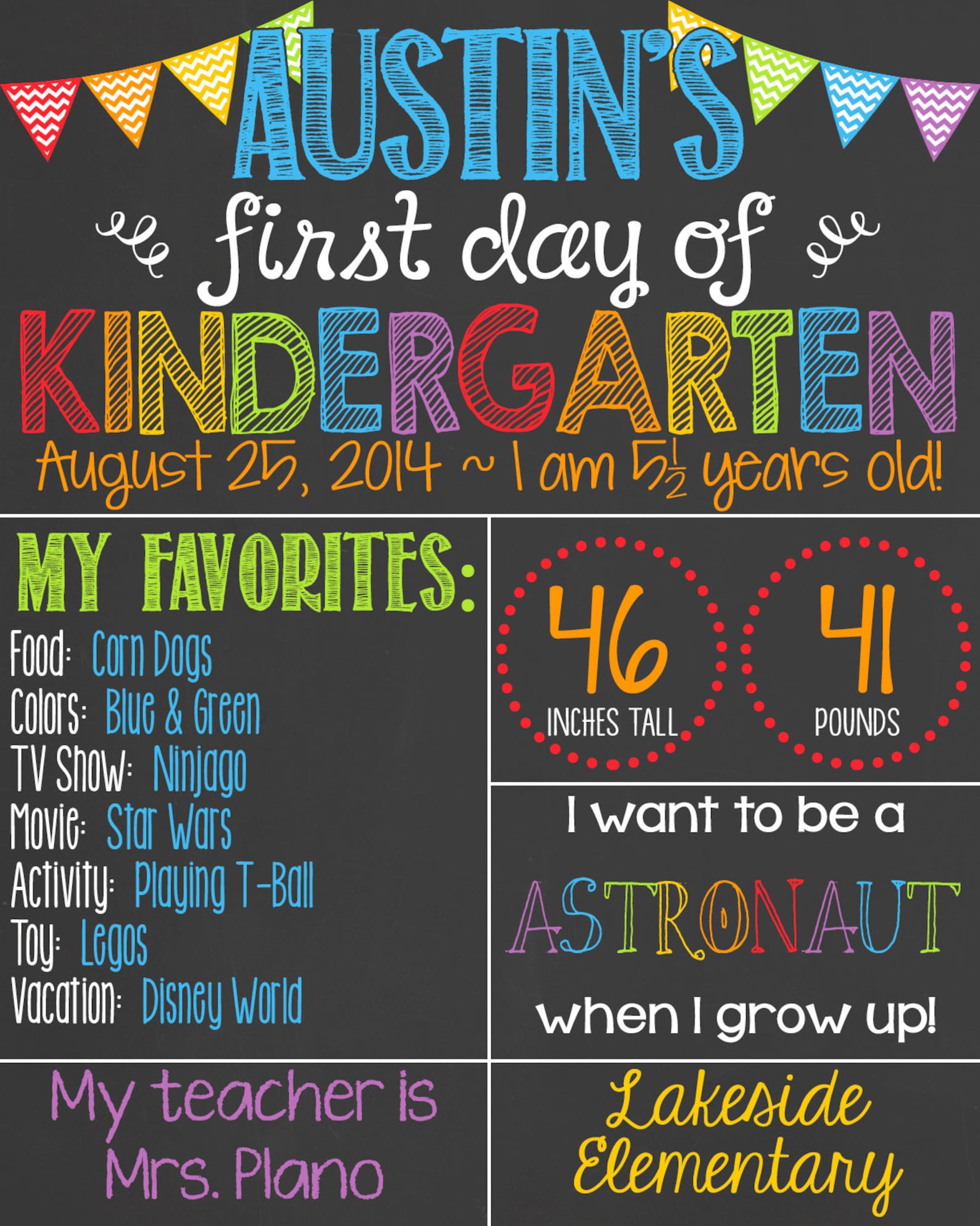 First Day of School Chalkboard Poster First Day of - Etsy