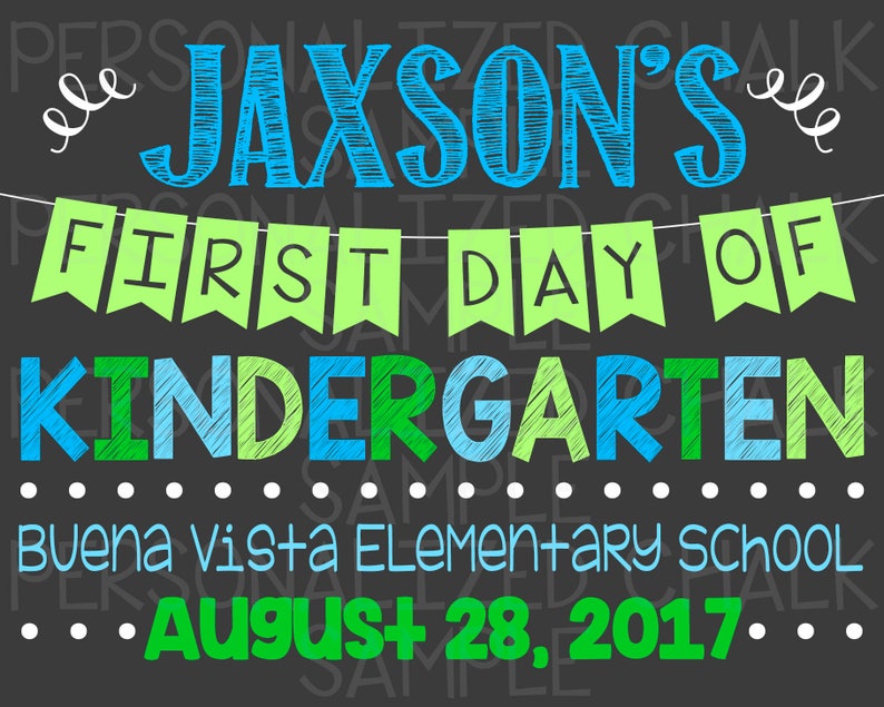 First Day of School Chalkboard Poster Printable Pre-k - Etsy