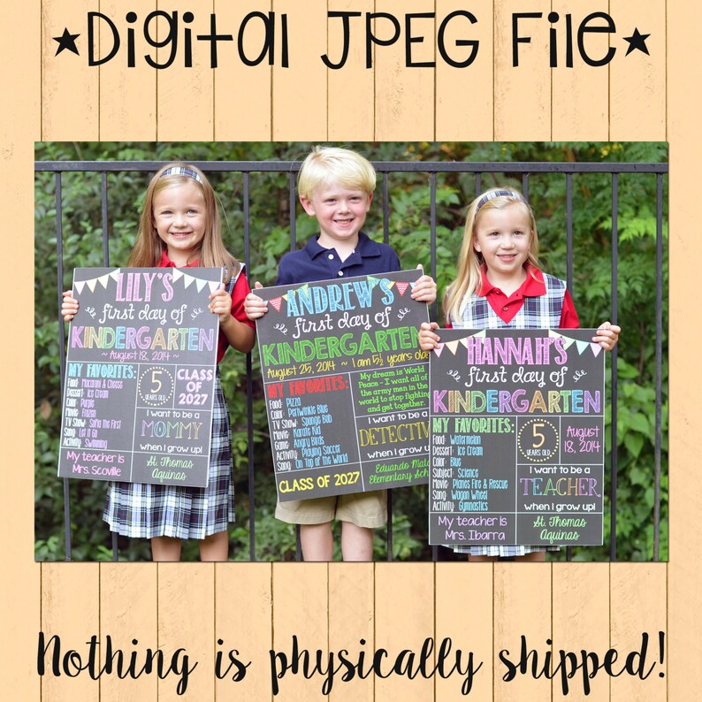 First Day of School Chalkboard Poster First Day of | Etsy