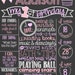 Chevron Pink and Purple First Birthday Chalkboard Poster Girl Birthday ...