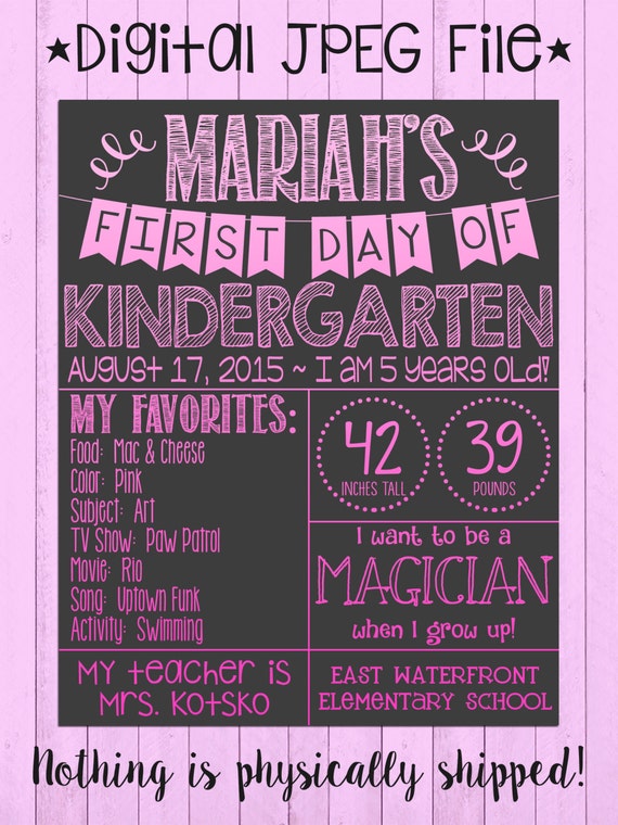 First Day of School Chalkboard Poster First Day of | Etsy