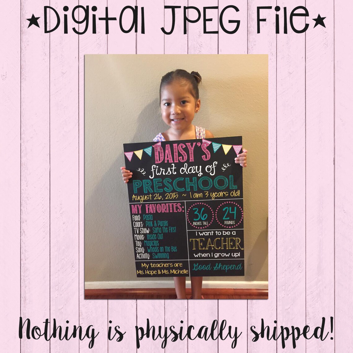 First Day of School Chalkboard Poster First Day of - Etsy