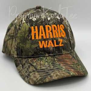 Harris Walz Embroidered Camo Hat Camouflage Caps Kamala & Tim 2024 ...