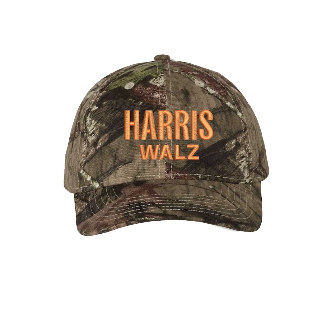 Harris Walz Embroidered Camo Hat Camouflage Caps Kamala & Tim 2024 ...