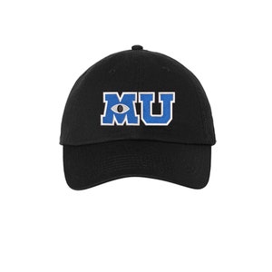 Monsters University MU Embroidered Hat, Adult Kids Sizes, Mike Wazowski ...