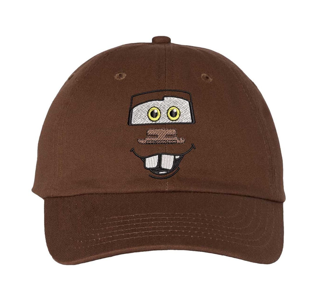 Cars Tow Mater Face Embroidered Hat Lightning Mcqueen Disneyland WDW ...