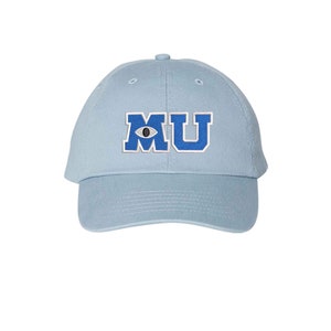 Monsters University MU Embroidered Hat, Adult Kids Sizes, Mike Wazowski ...