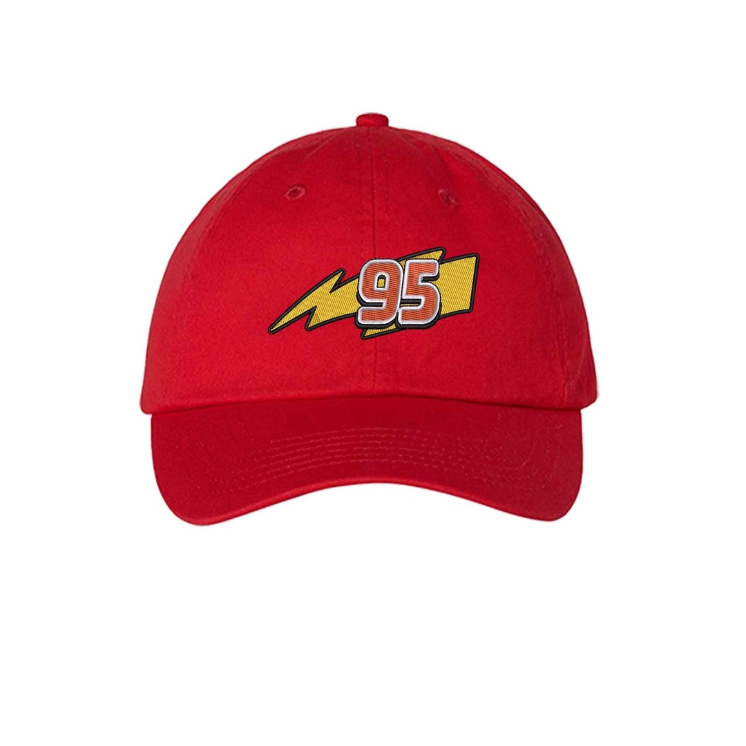 Cars Lightning Mcqueen 95 Thunderbolt Logo Embroidered Hat Disneyland ...