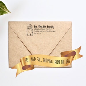 Doodle Address Stamp Labradoodle Address Stamp Goldendoodle | Etsy