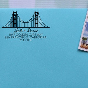 San Francisco Address Stamp, Golden Gate Stamp, Golden Gate Address ...