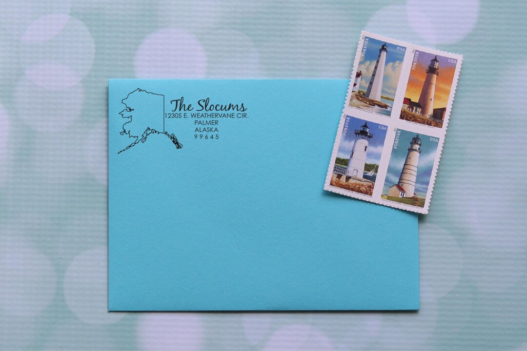 Alaska Address Stamp, Custom Address Stamp, Alaska Stamp, Self Inking ...