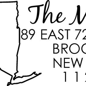 New York Address Stamp, Custom Address Stamp, State Address Stamp ...