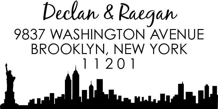 New York Address Stamp, New York City Stamp, NYC Address Stamp, Self ...