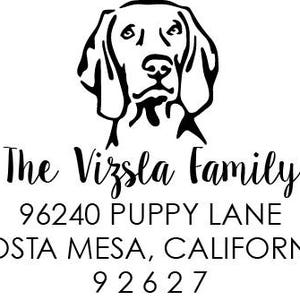 Vizsla Address Stamp, Dog Address Stamp, Vizsla Dog Stamp, Self Inking ...