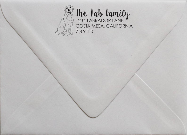 Labrador Address Stamp Yellow Lab Address Stamp Black Lab - Etsy