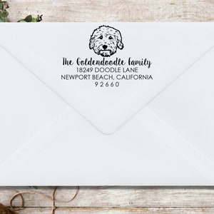 Goldendoodle Address Stamp, Dog Address Stamp, Doodle Address Stamp ...