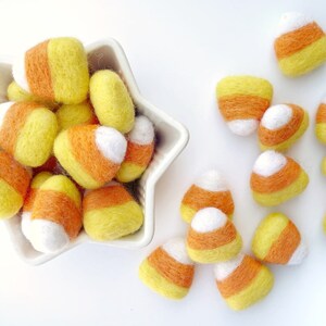 Felt Candy Corn, Halloween Felted Candy Corn, Halloween Felt Shapes ...